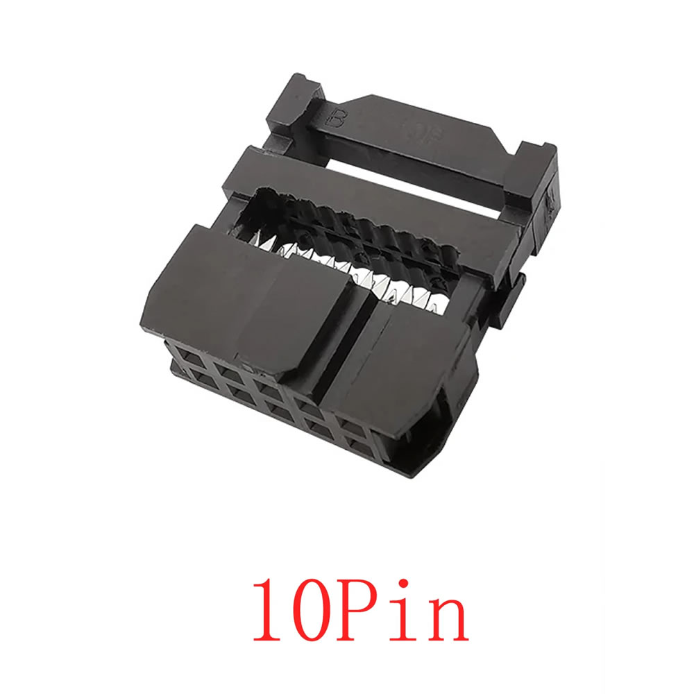 2x5 Pin IDC Konnektör 10 Pin Kablo Soketi 2.54mm 180 Derece Dişi Header ...