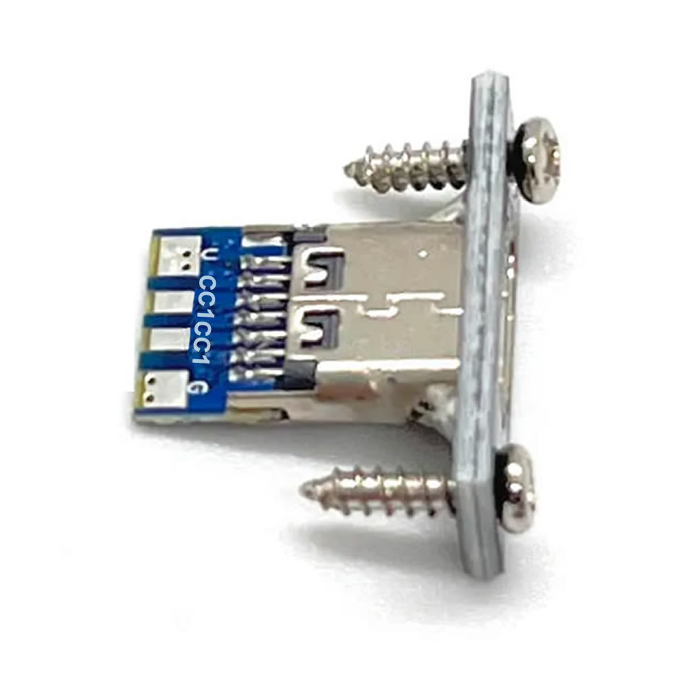 2 Pin CC USB Type C Panel Montaj Dişi Soket Smd Lehimlenebilir Padler ...